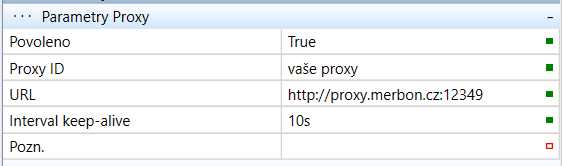 Jak nastavit proxy připojení | Domat Control System