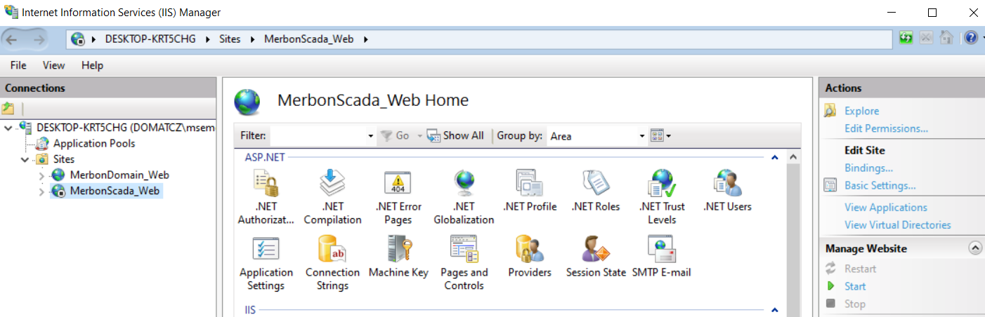 Problem with the Merbon SCADA website stopped | Domat Control System