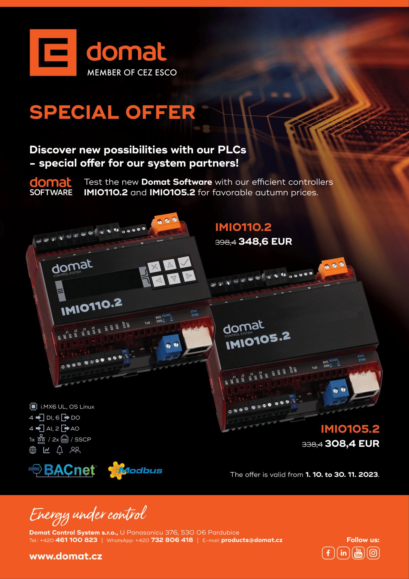 Discover new possibilities with our PLCs | Domat Control System